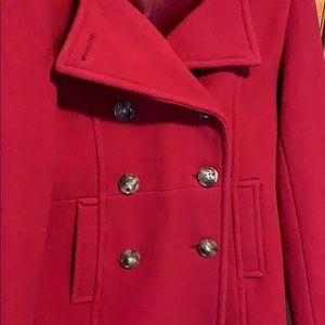 Covington | Jackets & Coats | Covington Outwear Red Womens Peacoat Sm ...